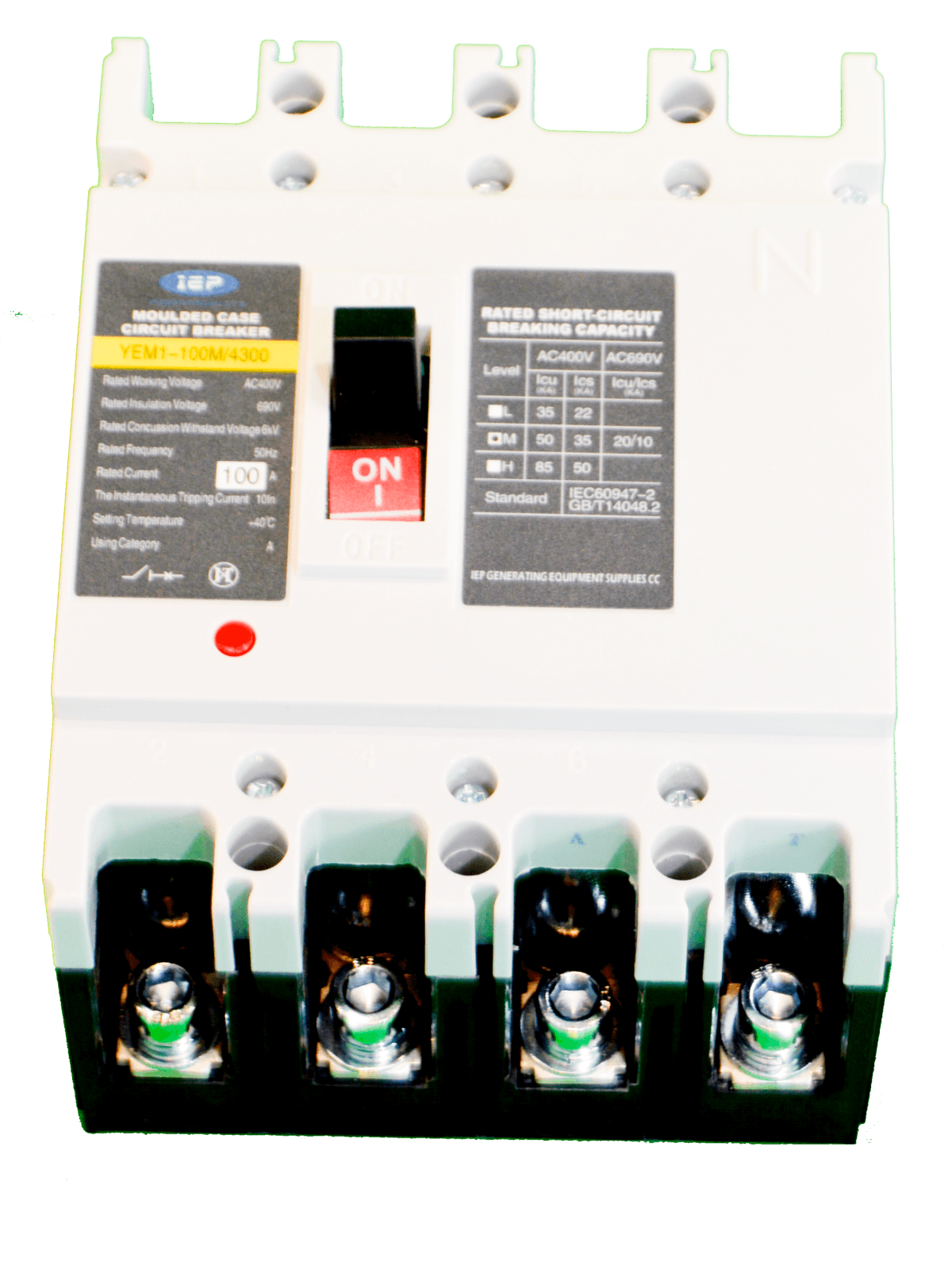 100Amp 4-Pole Moulded Case Circuit Breaker - IEP Power Products